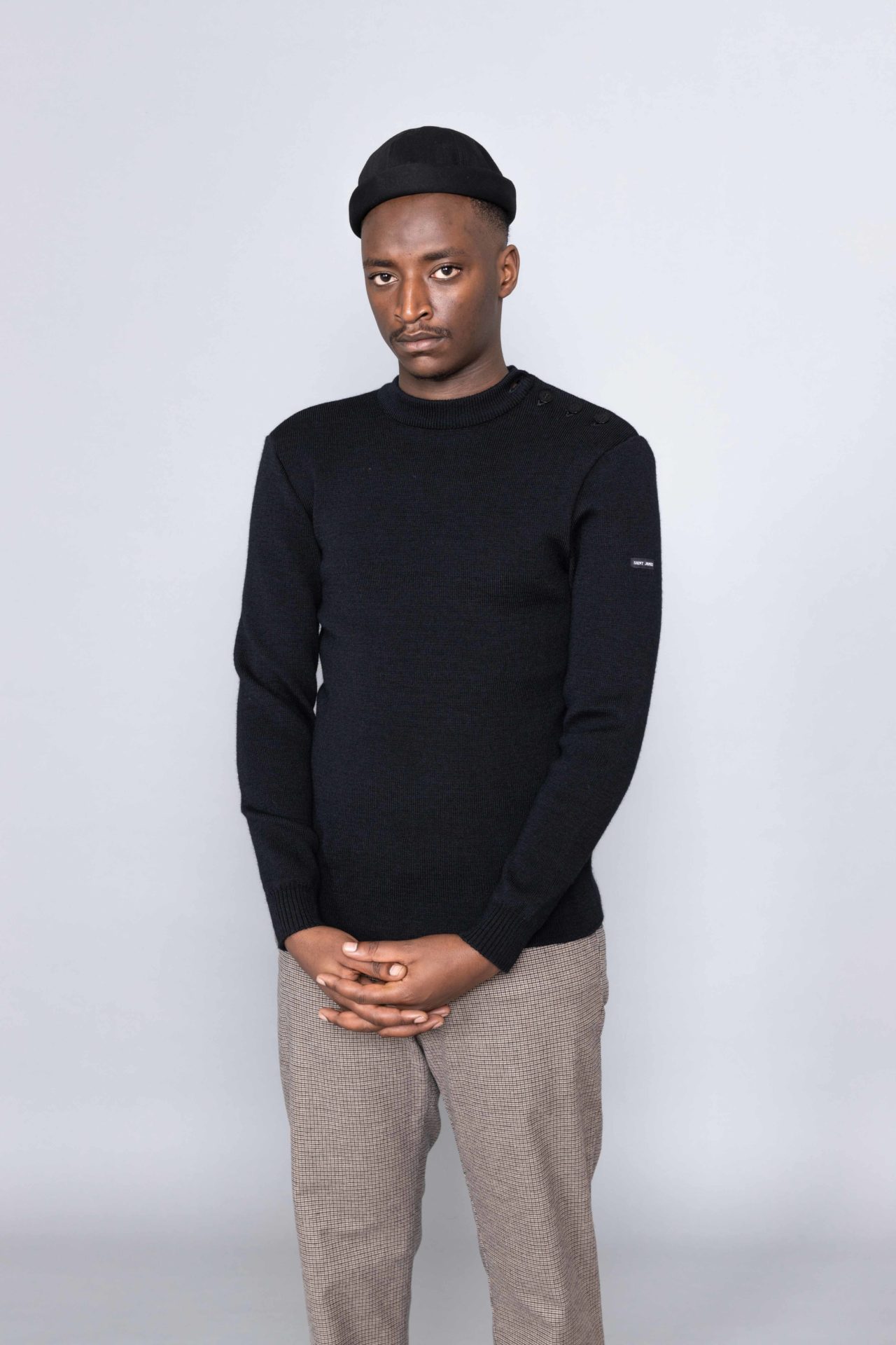 Saint James Matelot 1U Knitwear Black • Centreville Store Brussels
