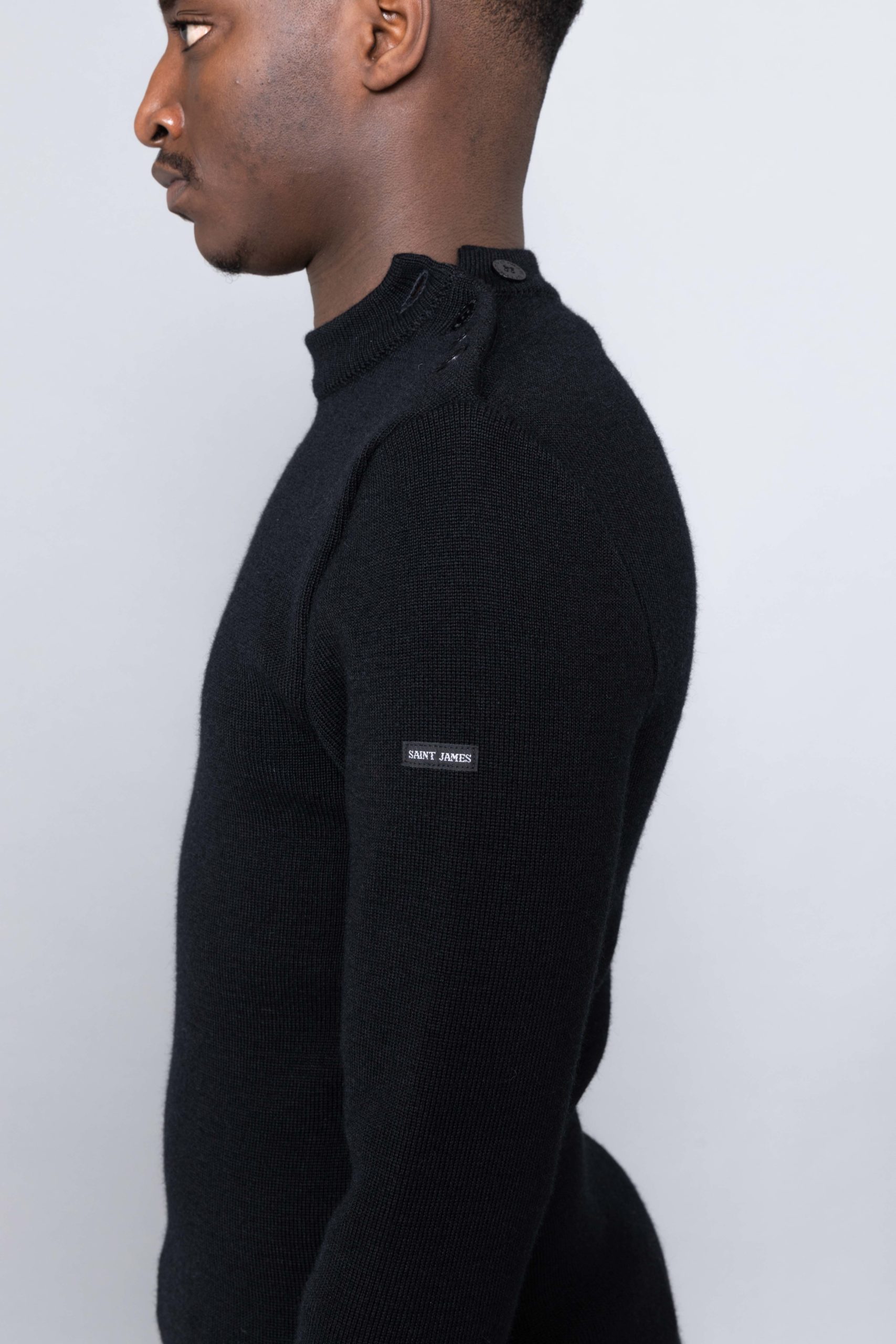 Saint James Matelot 1U Knitwear Black • Centreville Store Brussels