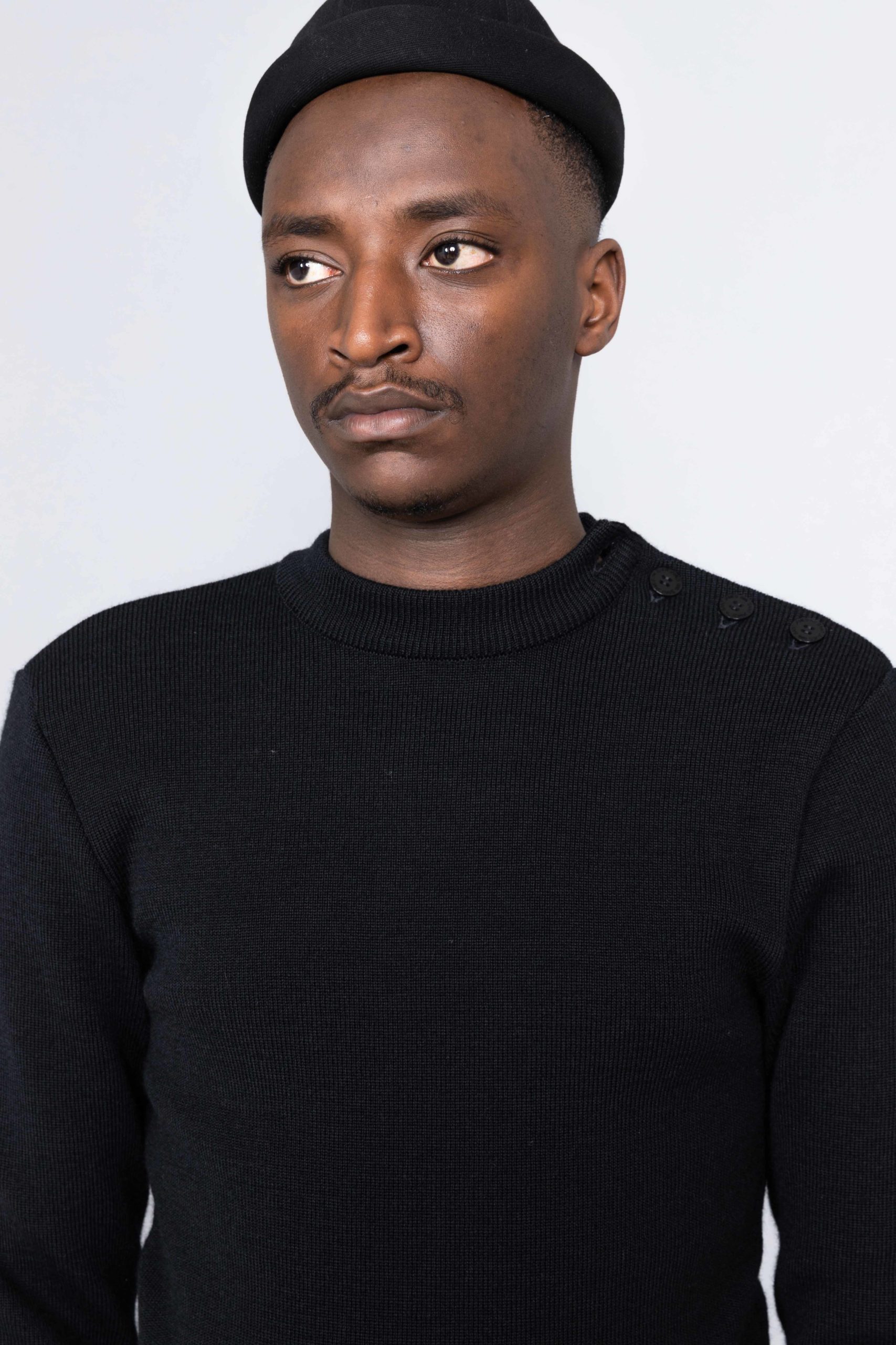 Saint James Matelot 1U Knitwear Black • Centreville Store Brussels