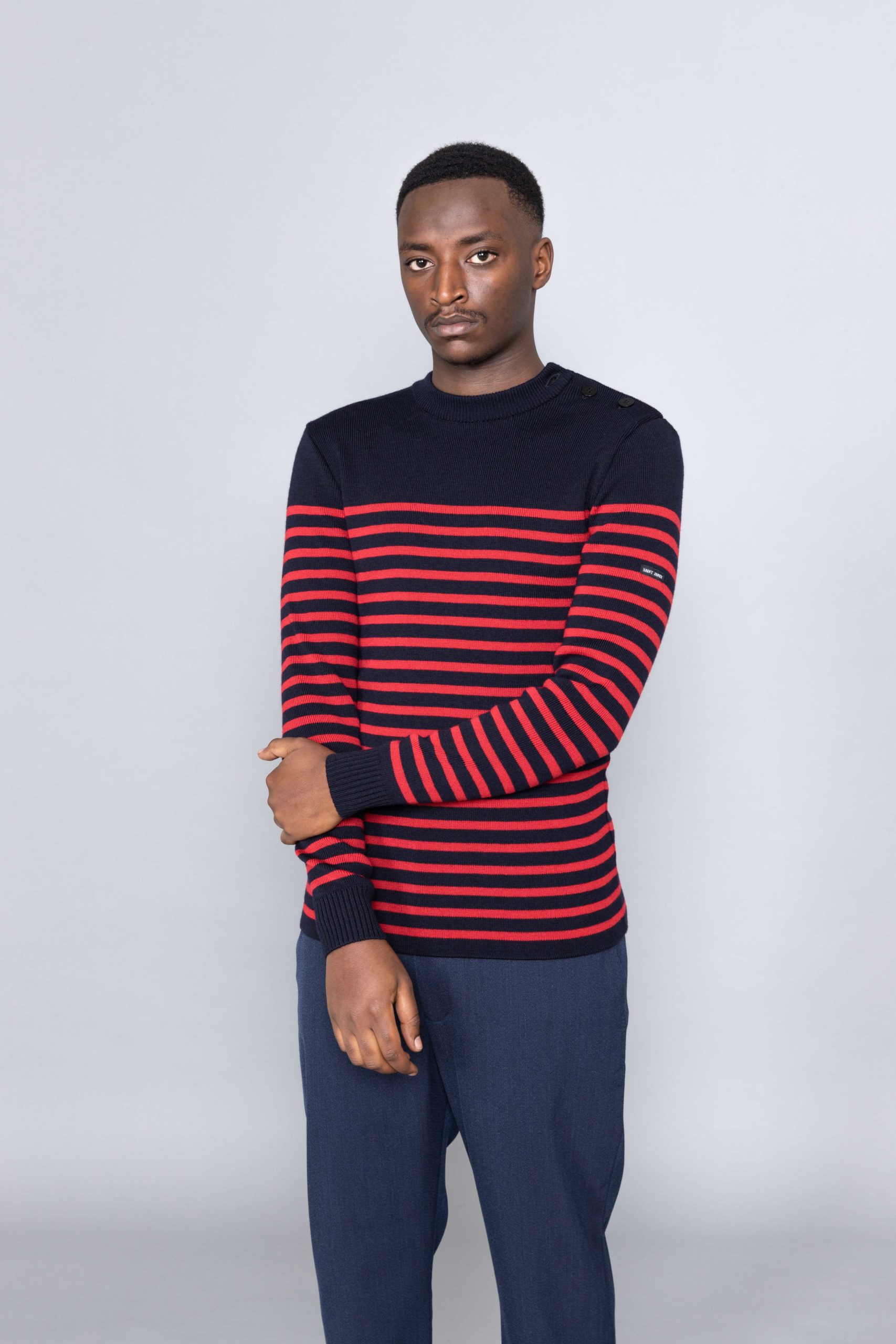 Saint James Rochefort 1R II Knitwear Navy Medoc • Centreville Store