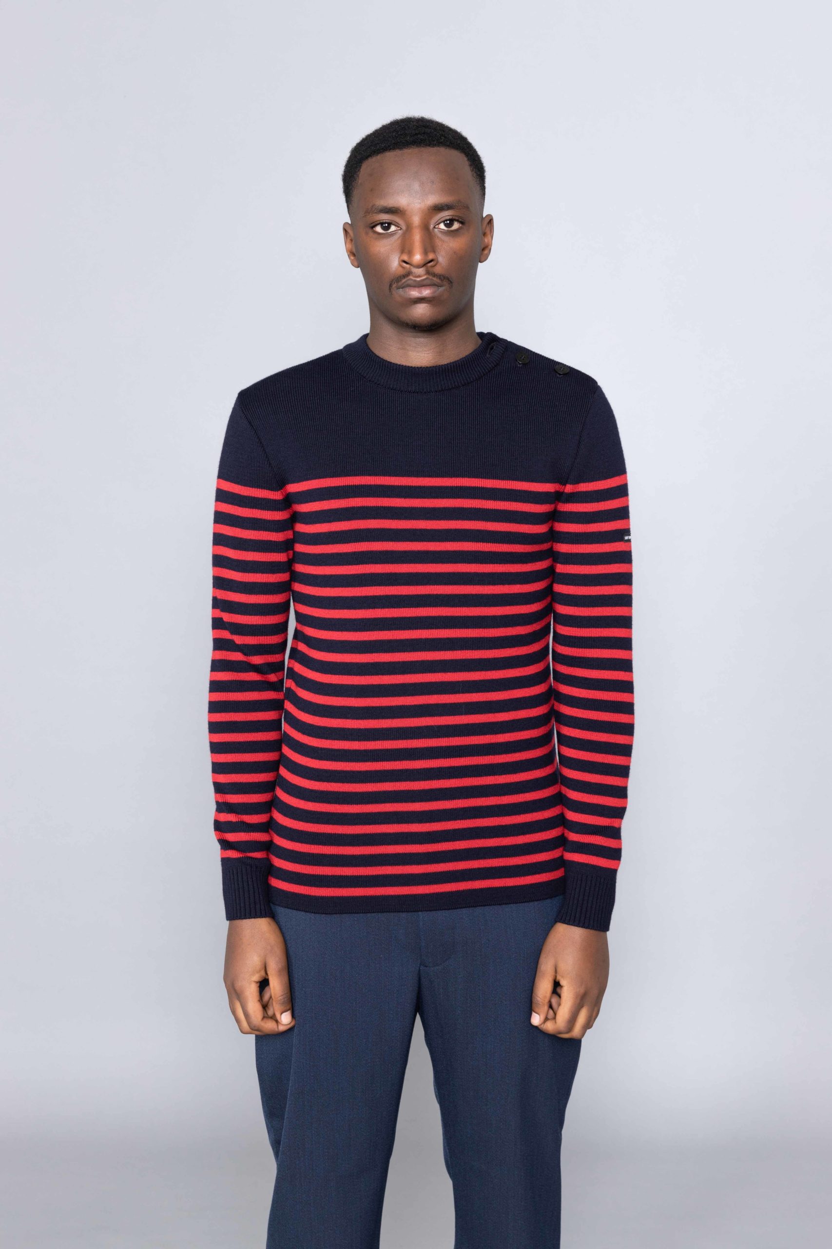 Saint James Rochefort 1R II Knitwear Navy Medoc • Centreville Store