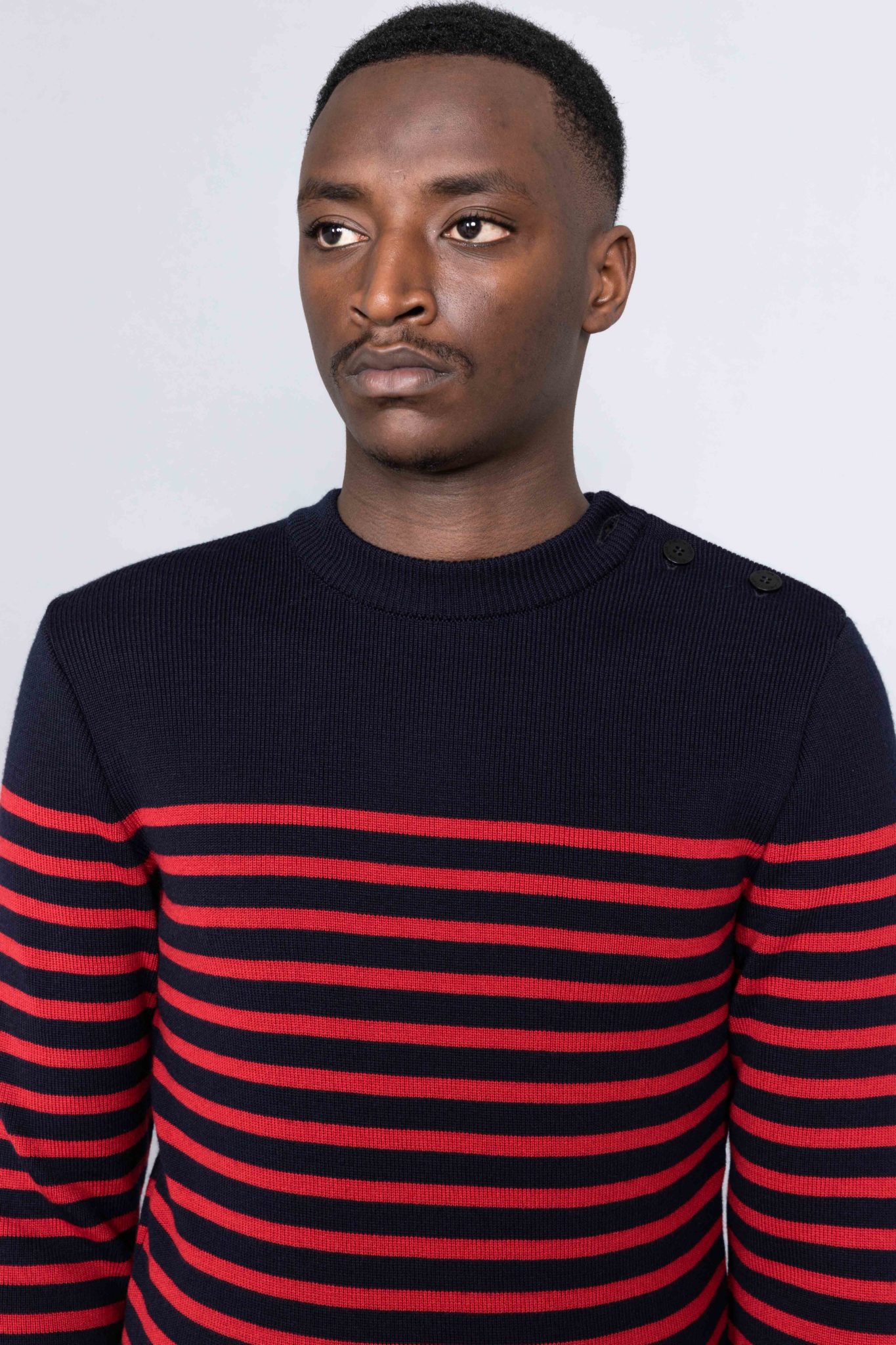 Saint James Rochefort 1R II Knitwear Navy Medoc • Centreville Store