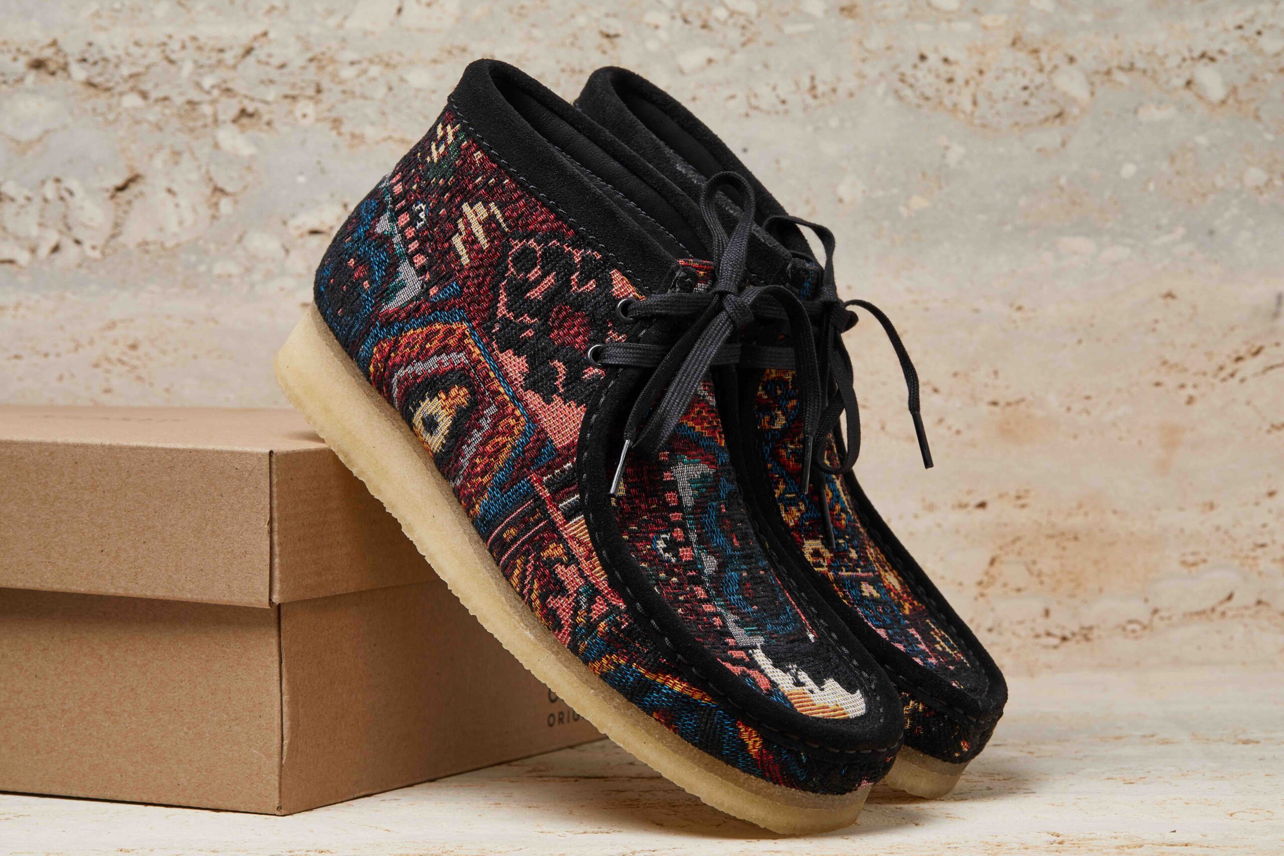 CLARKS WALLABEE BLACK COMBI - Centrevillestore