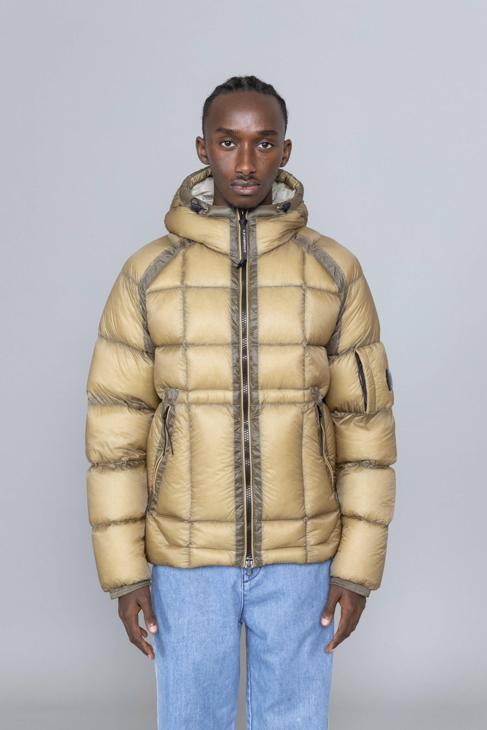 C.P. Company DD Shell Hooded Down Jacket Oxford Tan - Centrevillestore